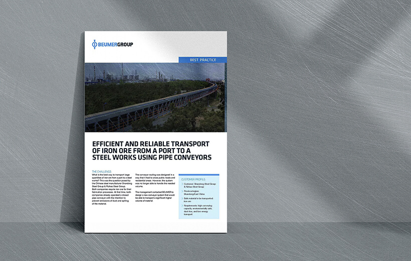 Chinese steel manufacturer relies on BEUMER Group Pipe Conveyors